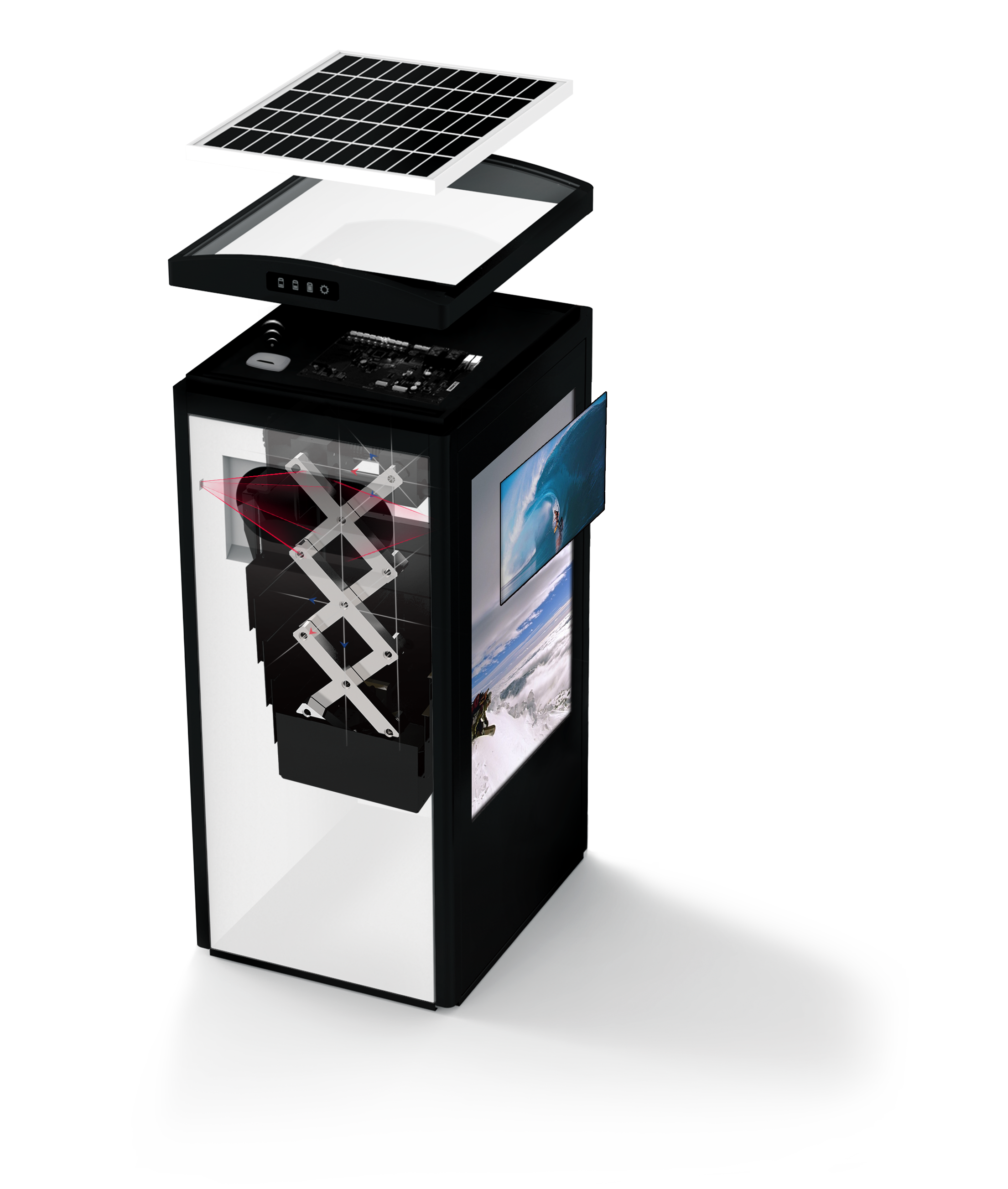 Solar Powered Waste Bin